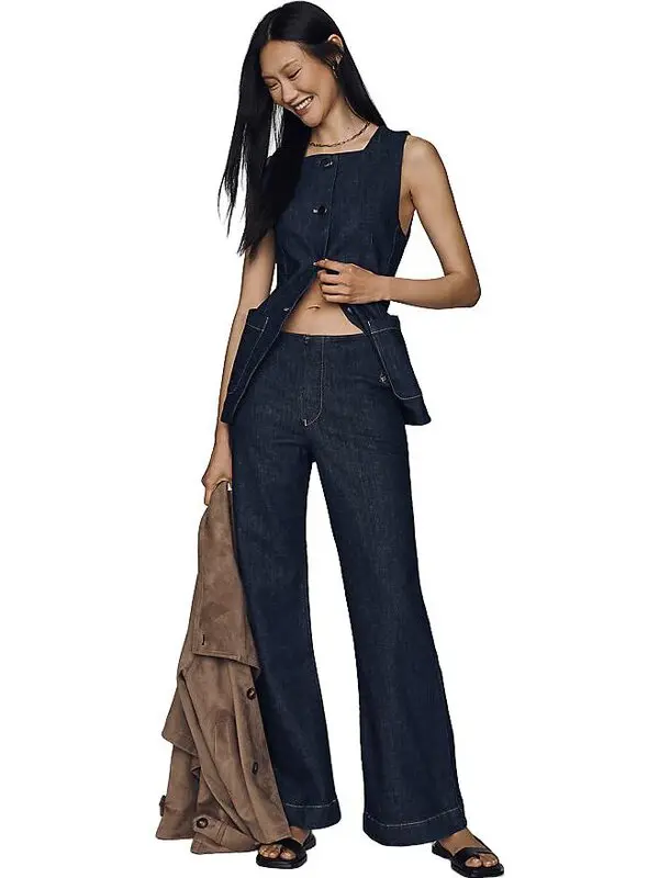 Maeve Mid-rise Flare Jeans - Dark Rinse Wash