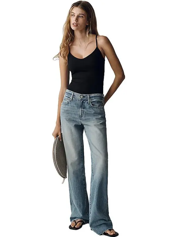 AMO Marceniz Mid-rise Wide-leg Jeans - Hush