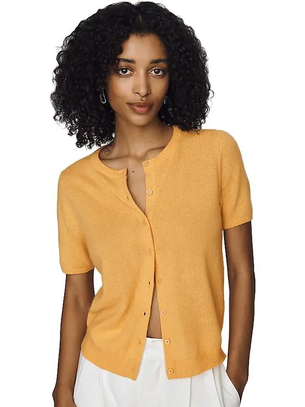 Anthropologie Juliet Cashmere Cardigan - Sunflower Yellow