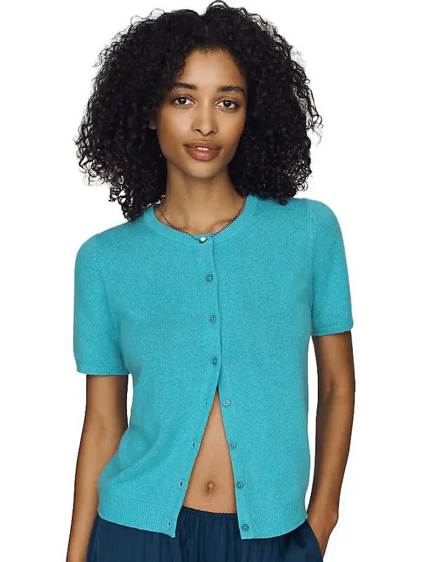 Anthropologie Juliet Cashmere Cardigan - Turquoise