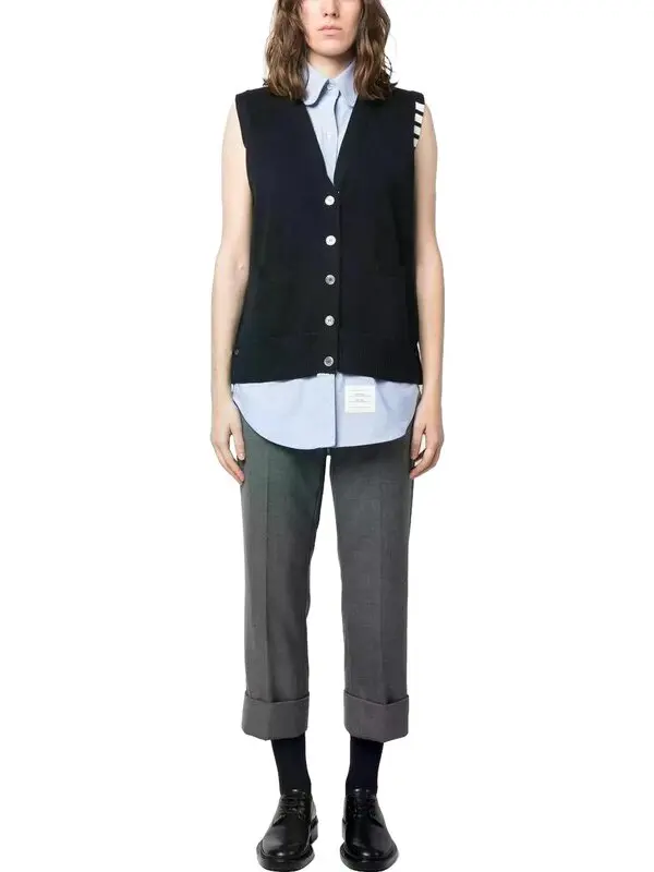 Thom Browne Milano Stitch Shirt Vest Combo - Blue