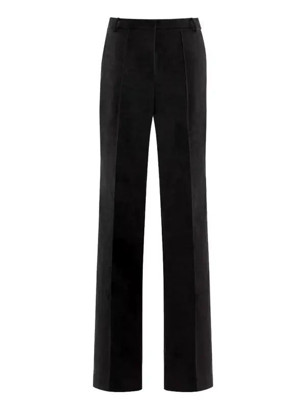 SAIID KOBEISY Straight-cut Trousers With Pressed Crease - Black