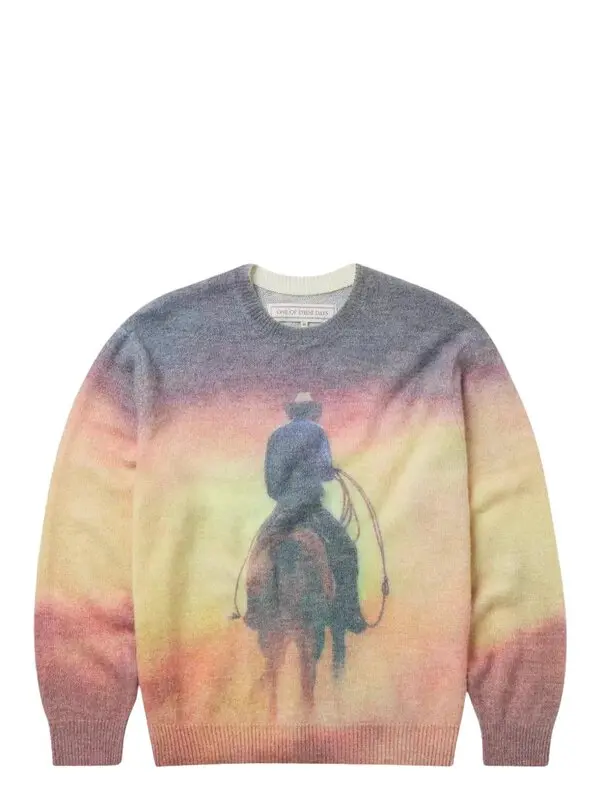 ONE OF THESE DAYS Graphic Print Sweater - Neutrals
