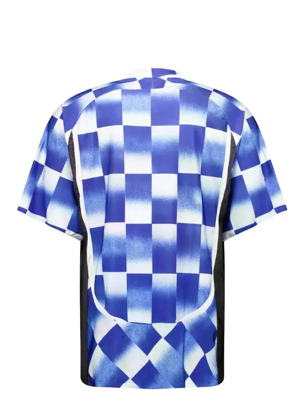 LE PERE Torn Checkered Jersey - Blue