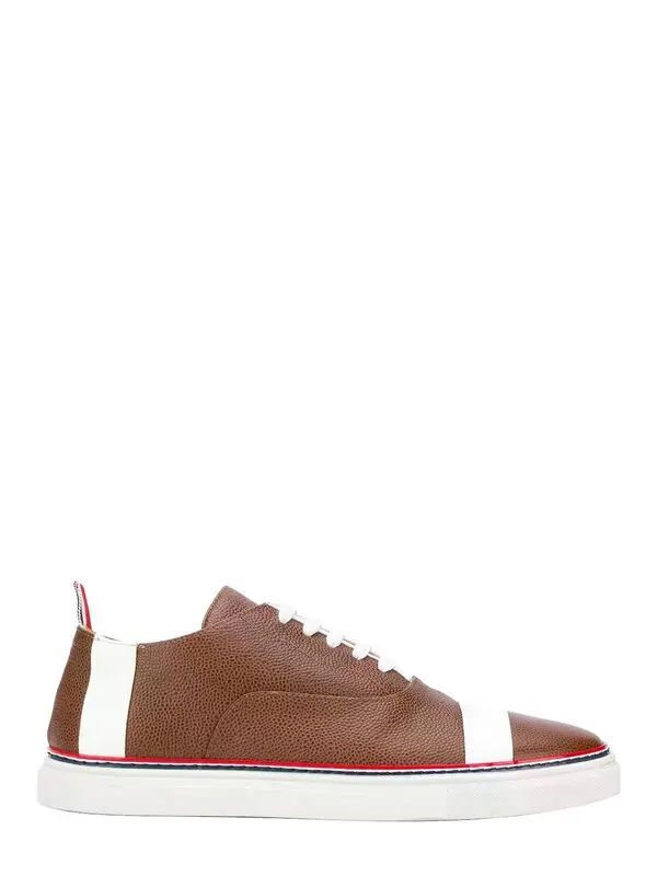 Thom Browne Striped Detail Low-top Sneakers - Brown