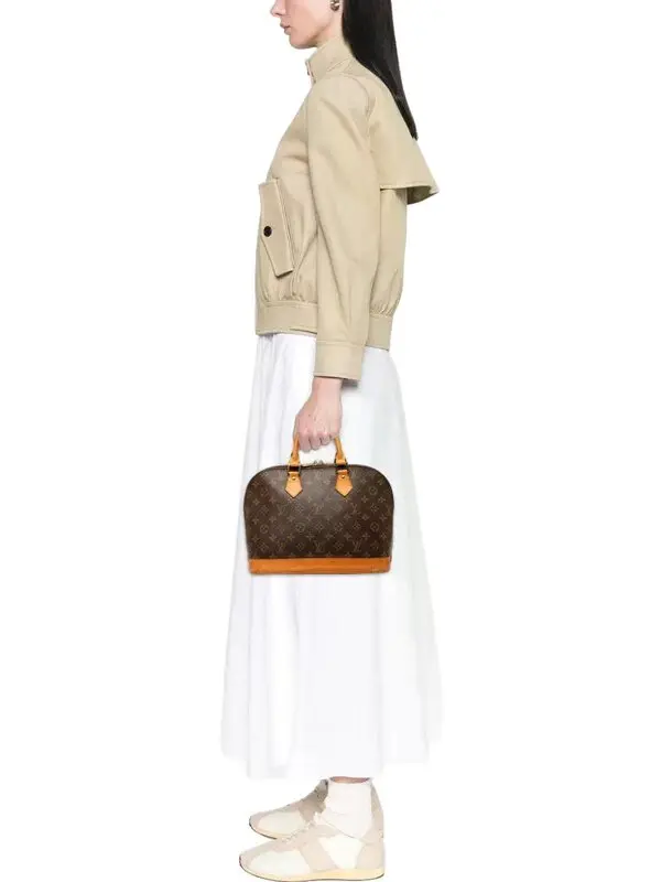LOUIS VUITTON Monogram Alma Pm Handbag - Brown