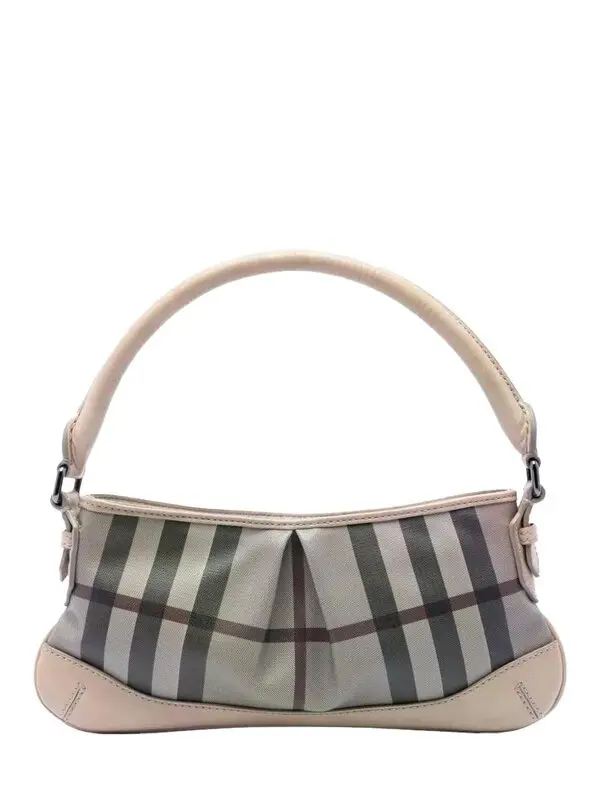 Burberry Smoke Check Coated Canvas Shoulder Bag - Grey