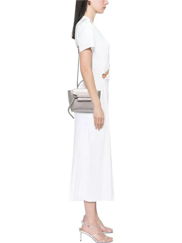 Celine Nano Belt Bag Satchel In Laminated Calfskin - Silver
