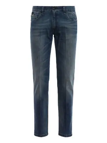 Fendi Stone Washed Slim Jeans - Blue