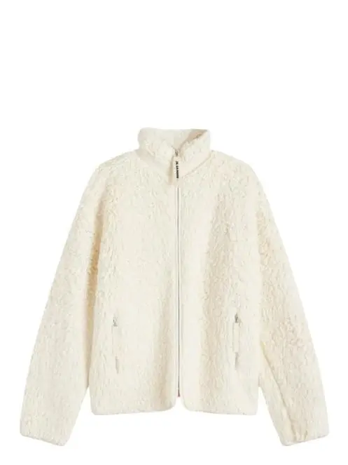 JIL SANDER Fleece Zip-up Jacket - Eggshell