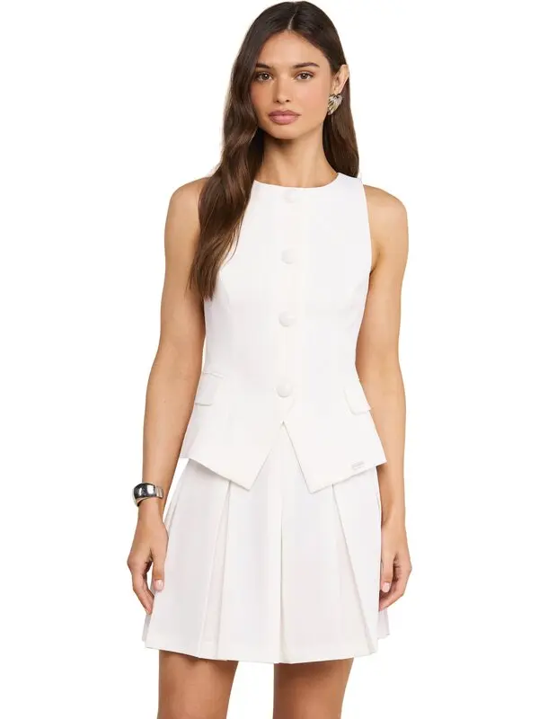 L'Agence Tessa Vest - White