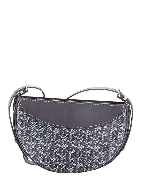Goyard Hirondelle Shoulder Bag Coated Canvas And Leather - Gray
