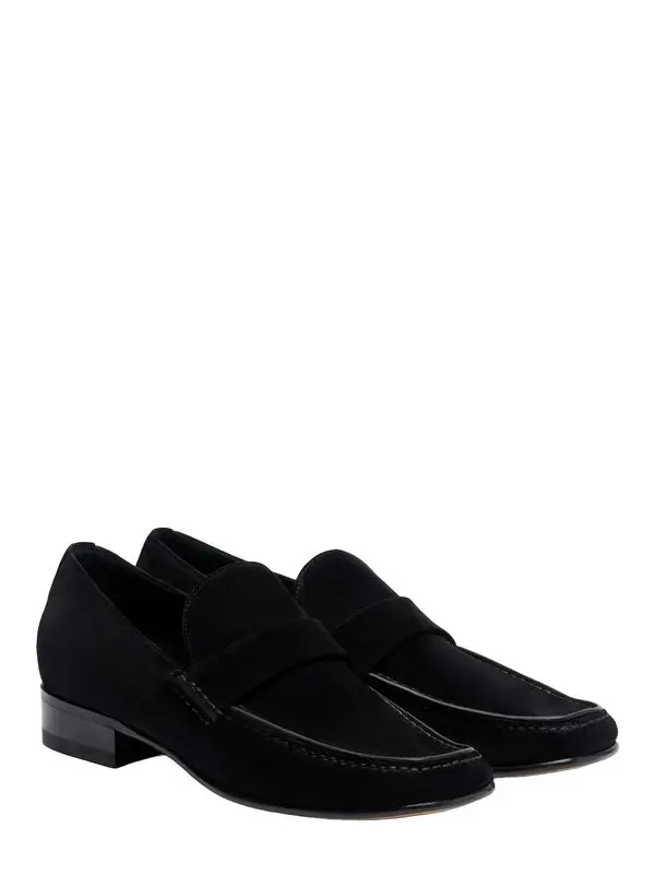 Phoebe Philo Suede Loafers - Black