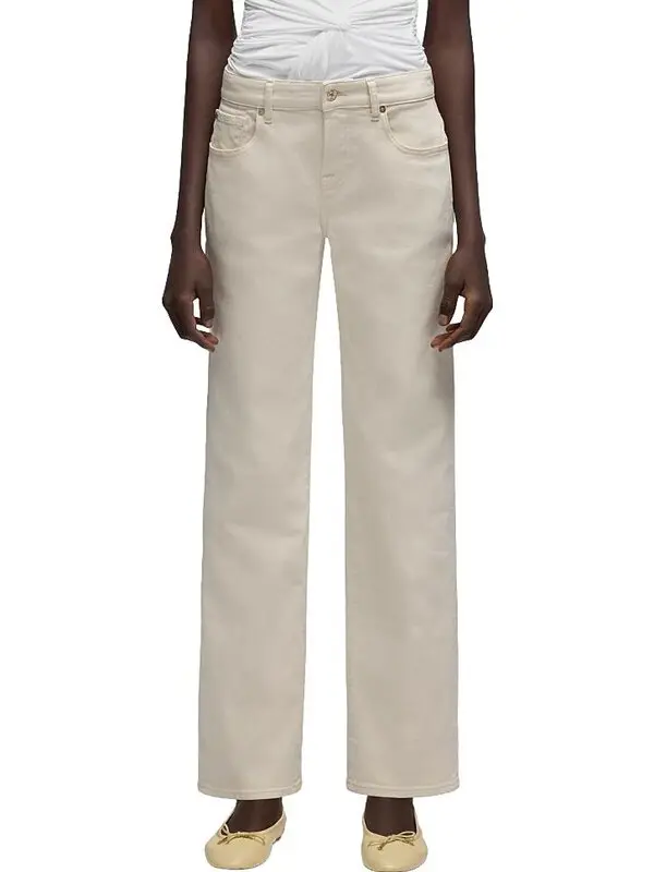 7 For All Mankind Calie High Rise Straight Jeans - Moondust