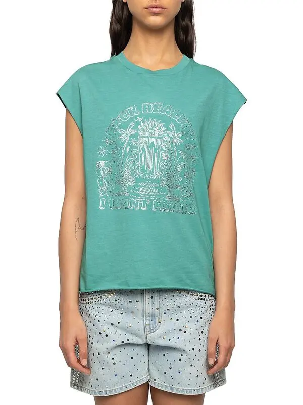 Zadig&Voltaire Cloe Cascade Tank Top - Borneo