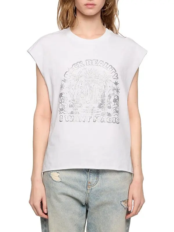 Zadig&Voltaire Cloe Cascade Tank Top - White
