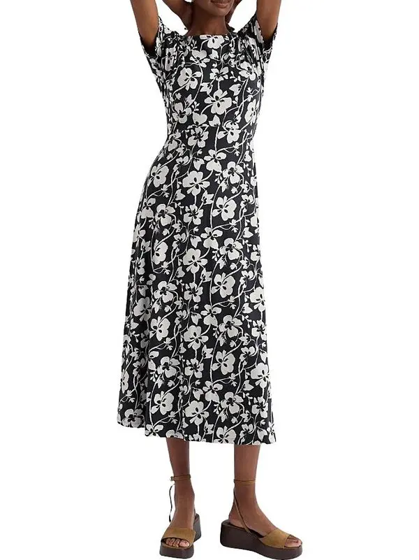 SEASALT CORNWALL Mirva Midi Jersey Dress - Mallow Vine Inkwell