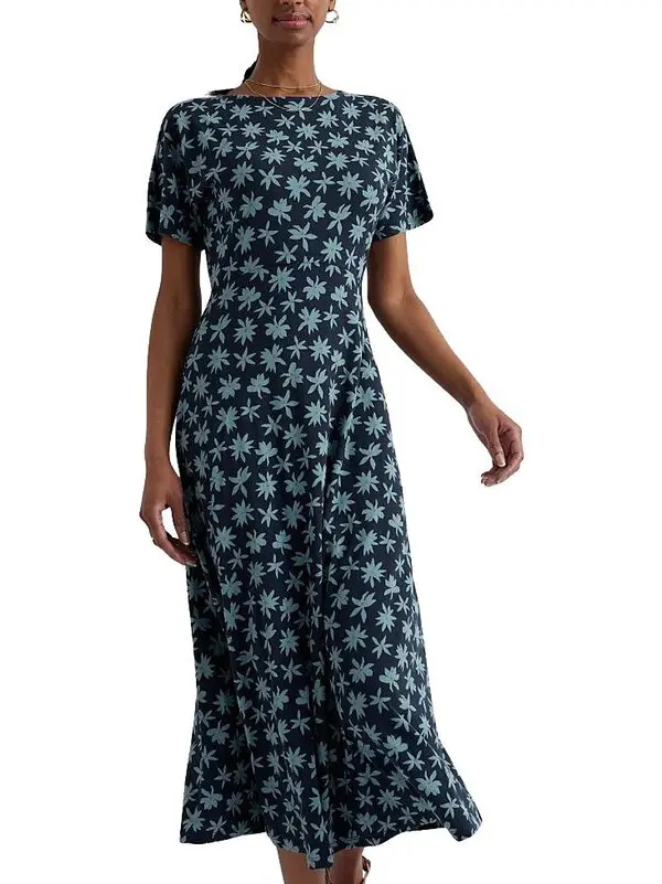 SEASALT CORNWALL Mirva Midi Jersey Dress - Tropic Bloom Maritime