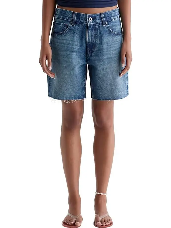 Ag Nouv Ex Boyfriend Mid Rise Bermuda Shorts - Nouveau