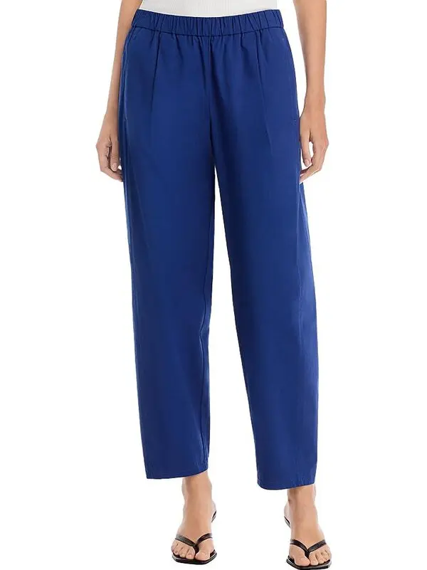 Eileen Fisher Stretch Cotton Poplin Ankle Lantern Pants - Deep Dive