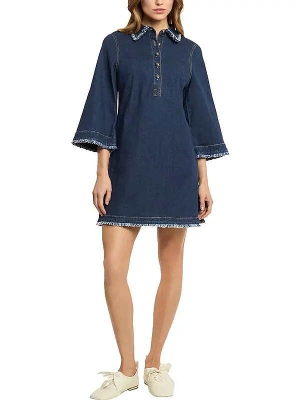 Cinq À Sept Dany Bicolor Fringe Dress - Twilight