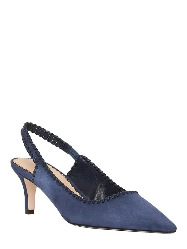 Cinq À Sept Sylvie Suede Slingback Pumps - Navy