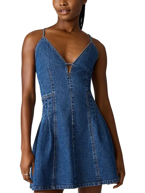 Steve Madden Denim Mini Dress - Denim Blue
