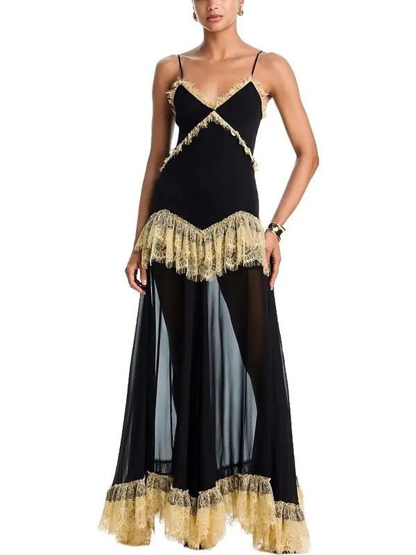 DE LA VALI Estela Maxi Dress - Black