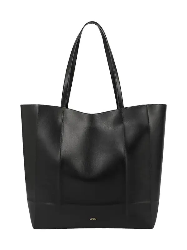 TOTEME Roam Leather Tote Bag - Black