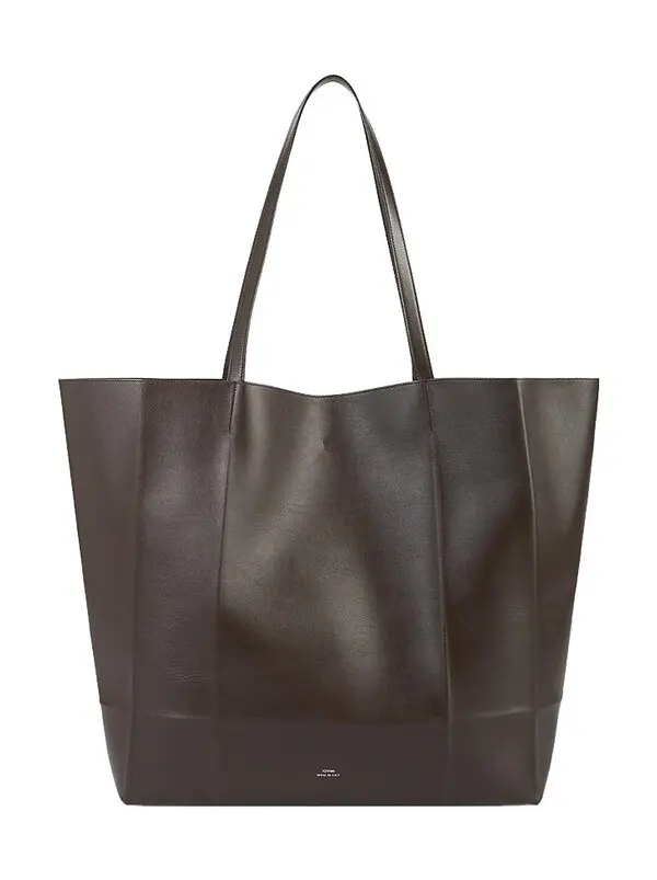 TOTEME Roam Leather Tote Bag - Brown