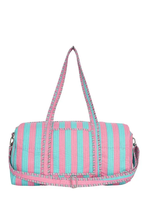 CYC Striped Cotton Weekender Bag - Blue
