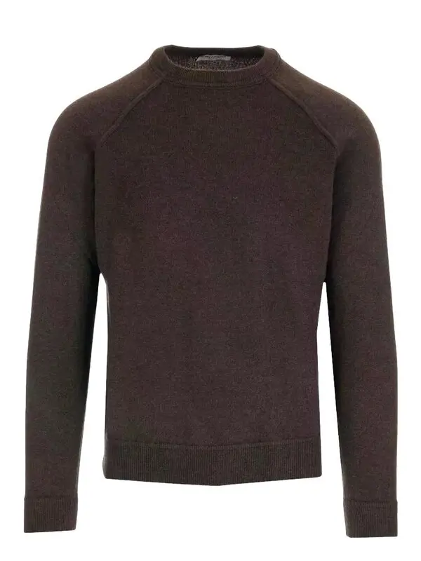 AL DUCA D’AOSTA 1902 Raglan Sleeve Ribbed Trim Sweater - Brown