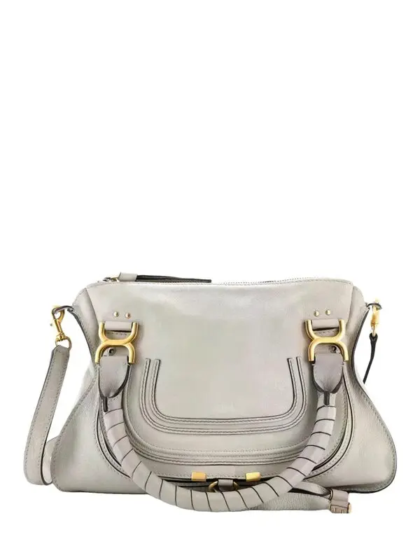 Chloé Marcie Leather Medium Satchel - Grey