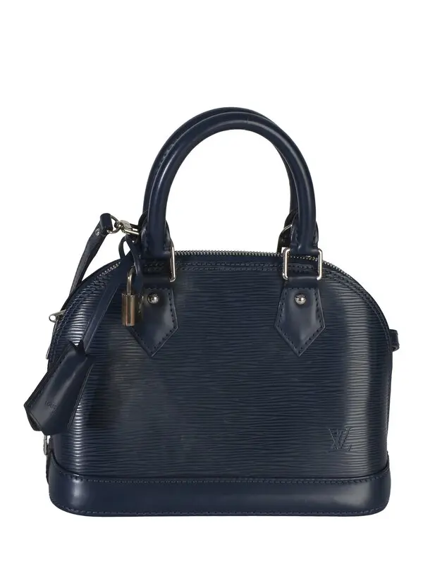 LOUIS VUITTON Navy Epi Alma Bb Shoulder Bag - Blue