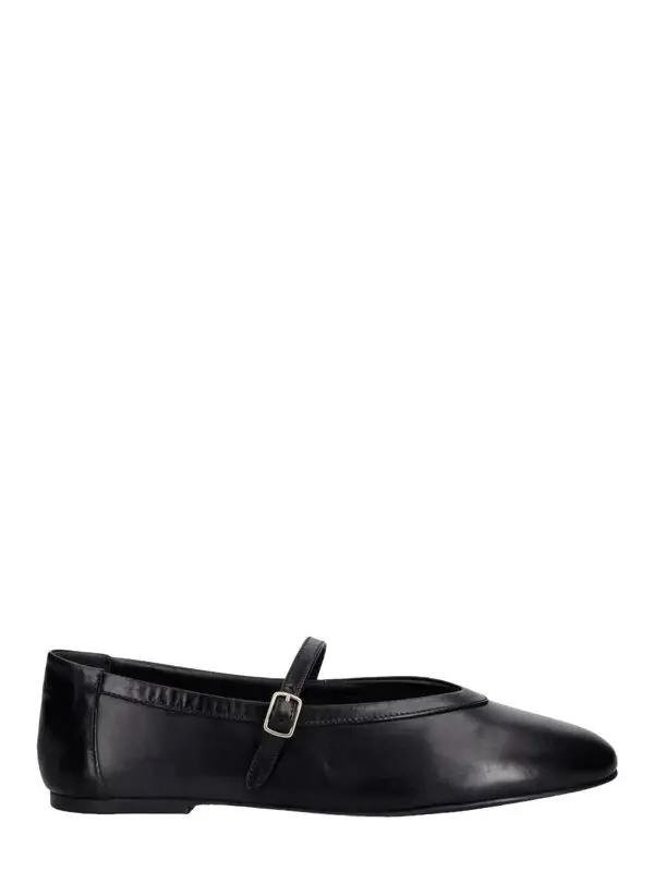 Gant Leather Buckle Ballet Flats - Black