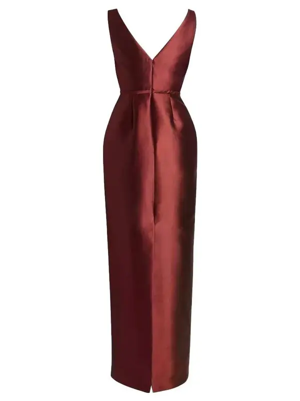 Erdem Embroidered Mikado Gown - Red