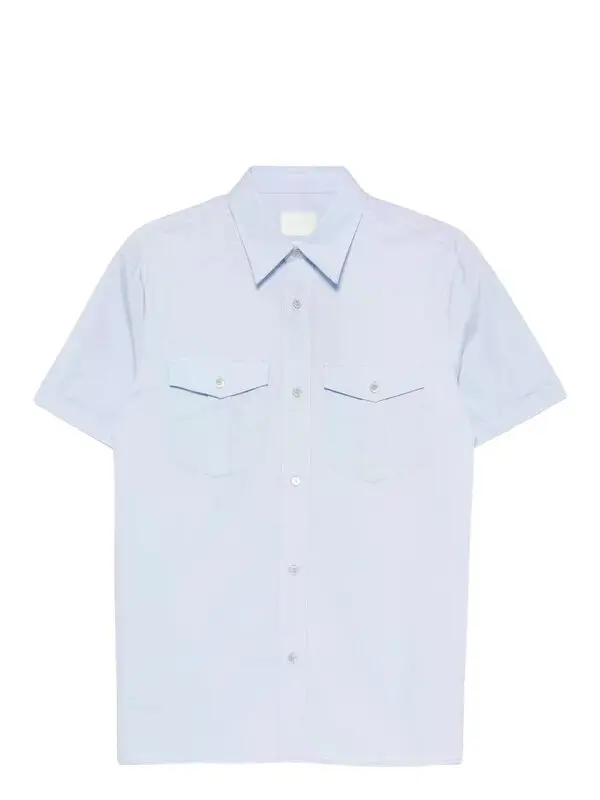 A.p.c. Short Sleeve Shirt With Chest Pockets - Blue