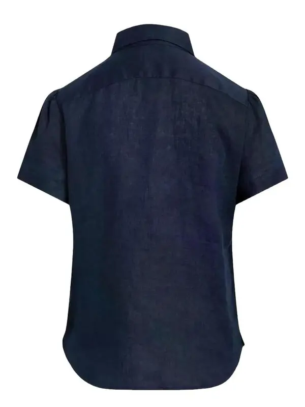 Polo Ralph Lauren Embroidered Linen Shirt - Blue