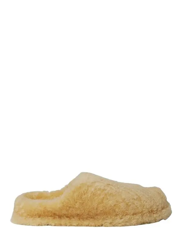 JIL SANDER Shearling Slippers - Nude