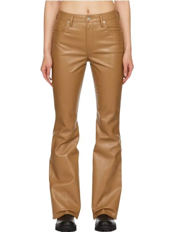 Citizens Of Humanity Lilah Leather Pants - Brown