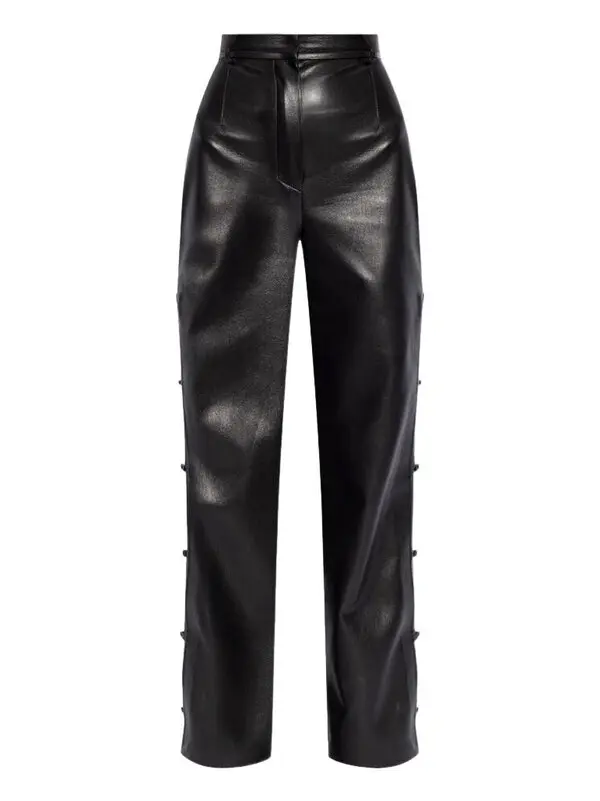 Nanushka Felina Straight Leg Trousers - Black