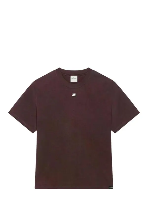 COURREGES Logo-patch Oversized T-shirt - Red
