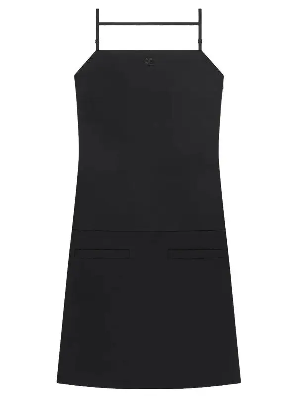 COURREGES Bi-material Mini Dress - Black