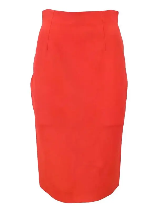 Alexander McQueen Wool Pencil Skirt - Red