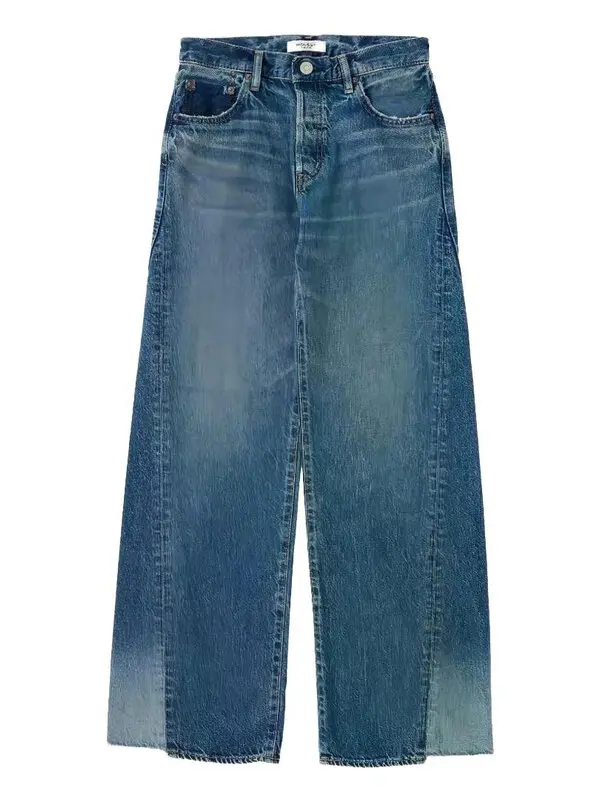 Moussy Vintage Holyoke Panelled Wide-leg Jeans - Blue