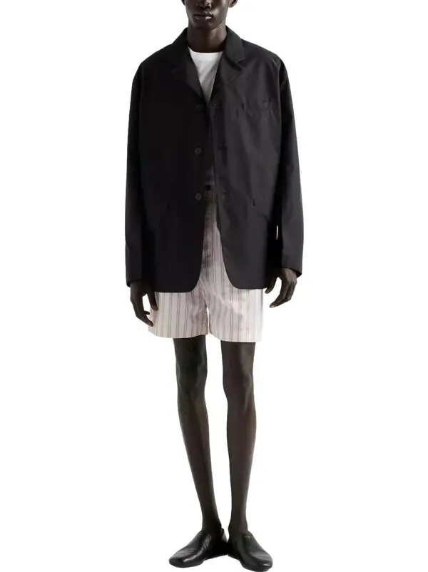 Prada Single-breasted Technical Cotton Jacket - Black