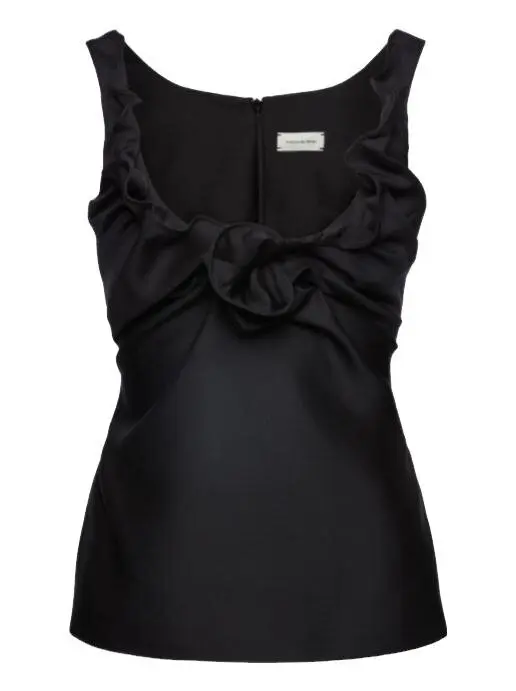 Magda Butrym Ruffled Sleeveless Top - Black