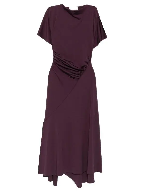 Victoria Beckham Short Sleeve Dress - Red
