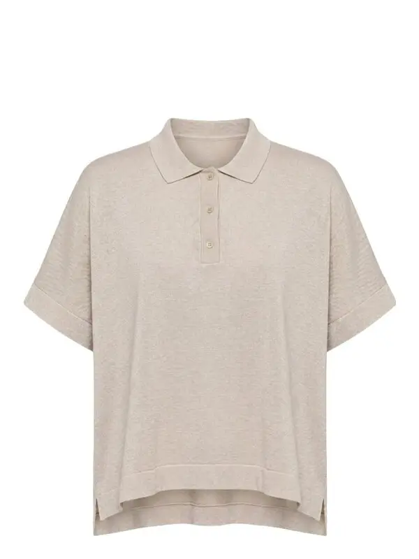 Peserico Knitted Polo Shirt - Nude