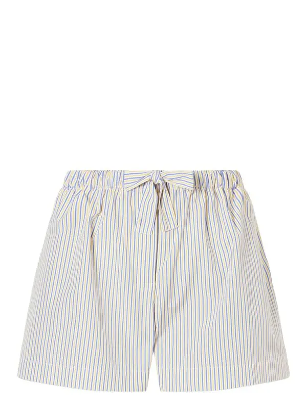 TOTEME Striped Drawstring Shorts - Blue
